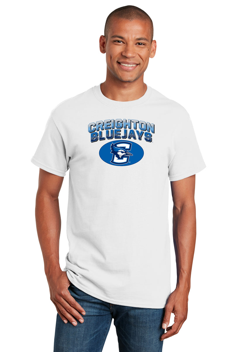 Creighton Bluejays Tee Shirt - Full Color Fade Primary Logo Oval ...