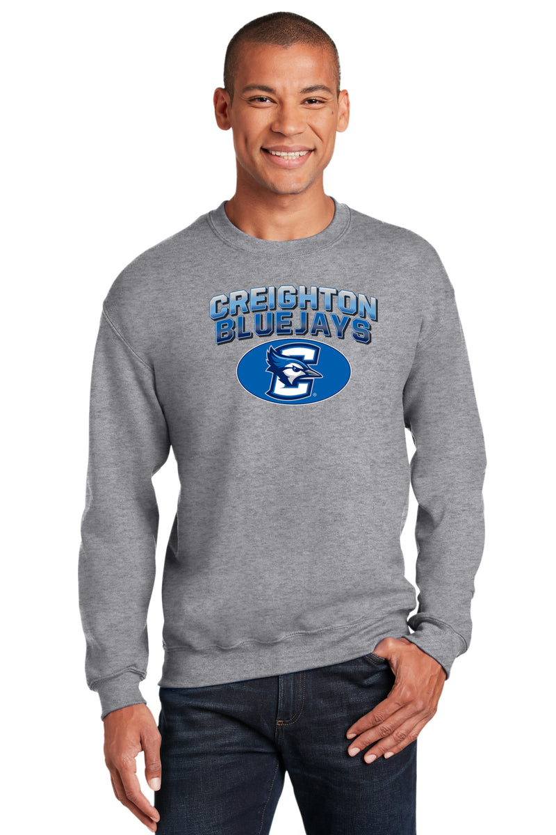 Creighton Bluejays Crewneck Sweatshirt - Full Color Fade Primary Logo ...