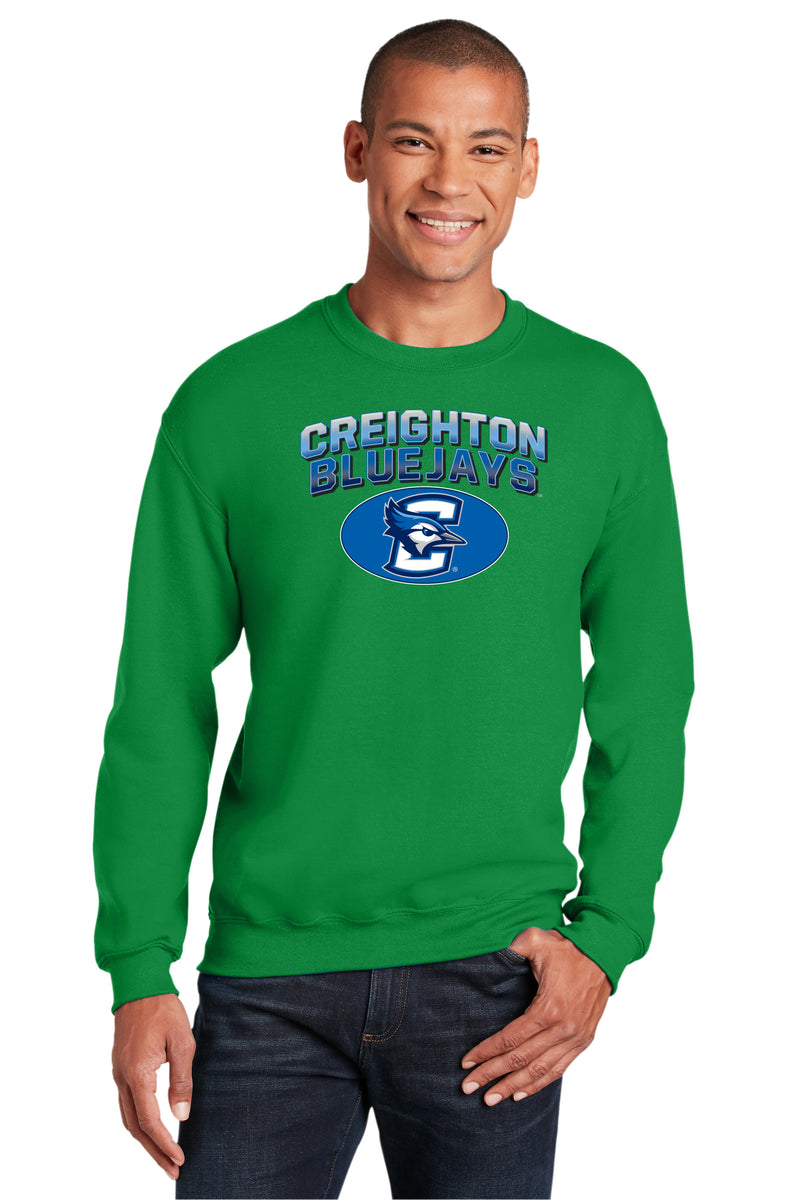 Creighton Bluejays Crewneck Sweatshirt - Full Color Fade Primary Logo ...