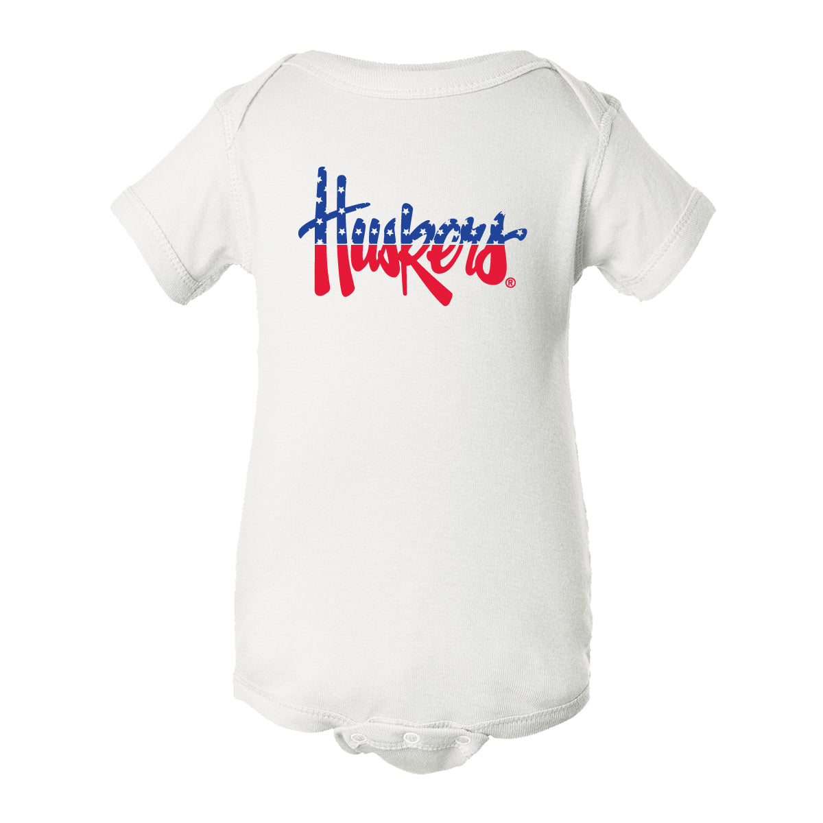 Nebraska Husker Onesie - Legacy Script Huskers Red White and Blue ...
