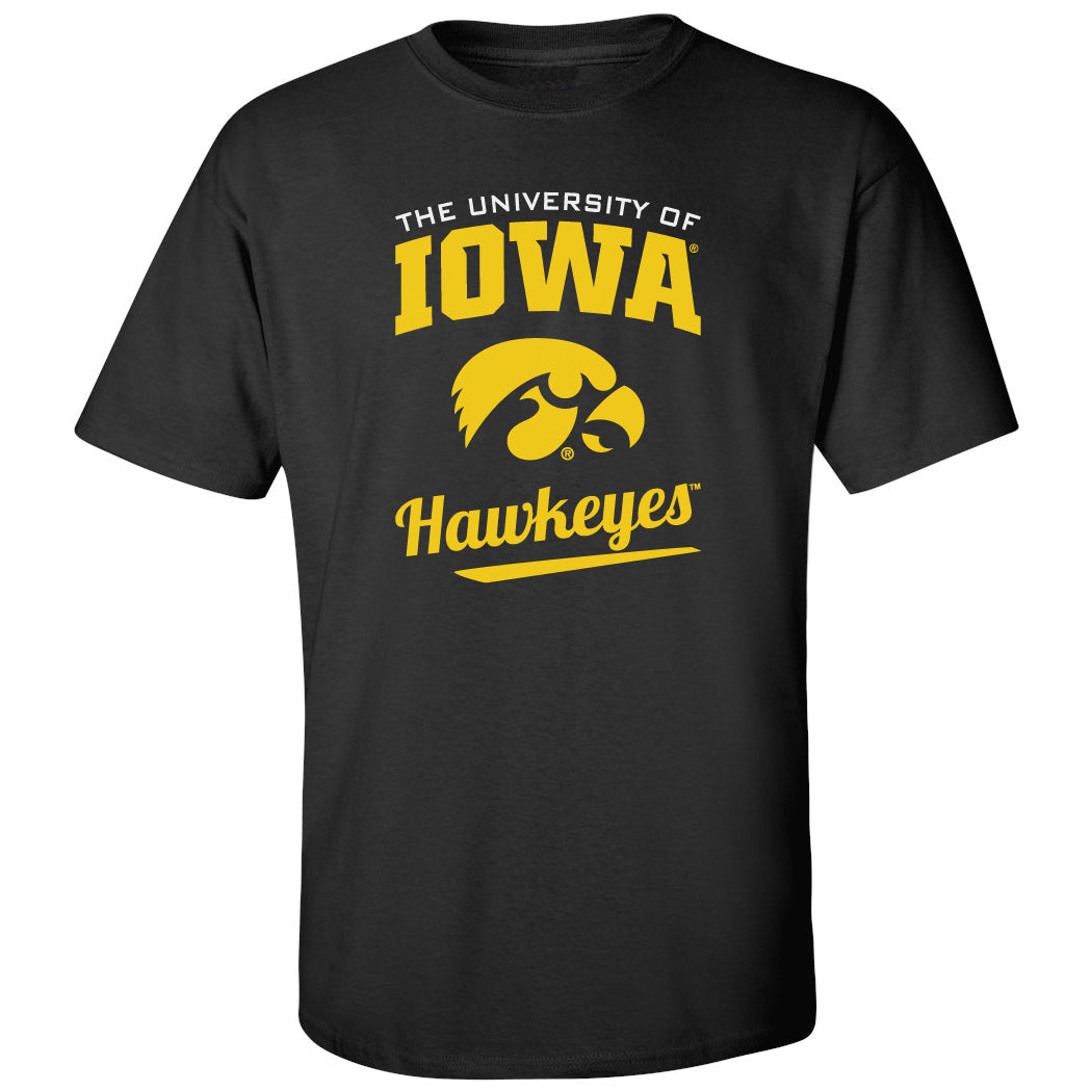 Iowa Hawkeyes Tee Shirt - The University Of Iowa Script Hawkeyes ...