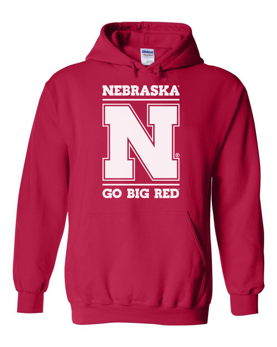 Nebraska Cornhuskers "Nebraska N GO BIG RED" Hooded Sweatshirt ...