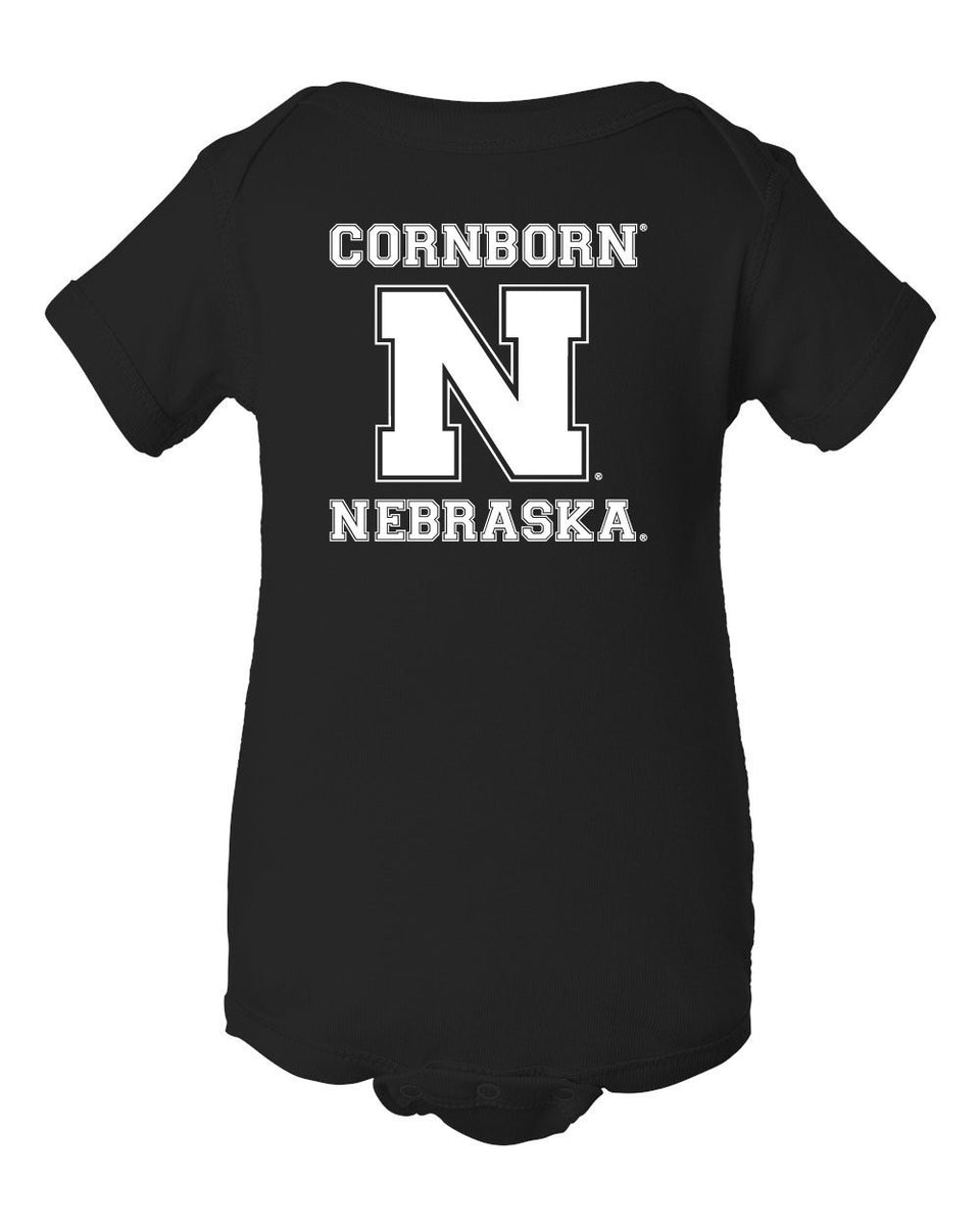 Nebraska Cornhuskers Football "CornBorn N Nebraska" Infant Onesie ...